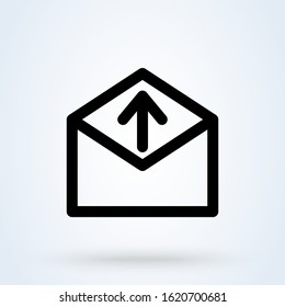 Feedback Letter Arrow Icon Vector Simple Stock Vector (Royalty Free ...