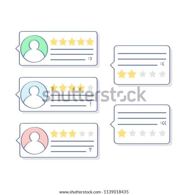Feedback Rating Bubbles Customer Review Social Stock Vector (Royalty ...
