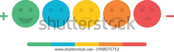 Feedback Scale Score Emoticon Isolated Concept Stock Vector (Royalty ...