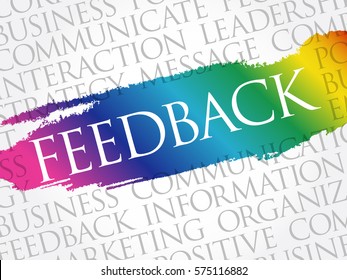 Feedback Word Cloud Collage Business Concept Stock Vector (Royalty Free ...