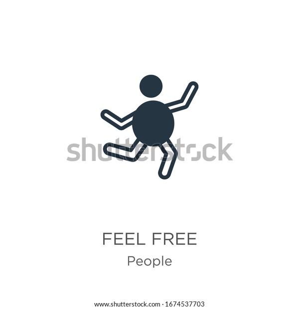 Feel Free Icon Vector Trendy Flat Stock Vector (Royalty Free ...