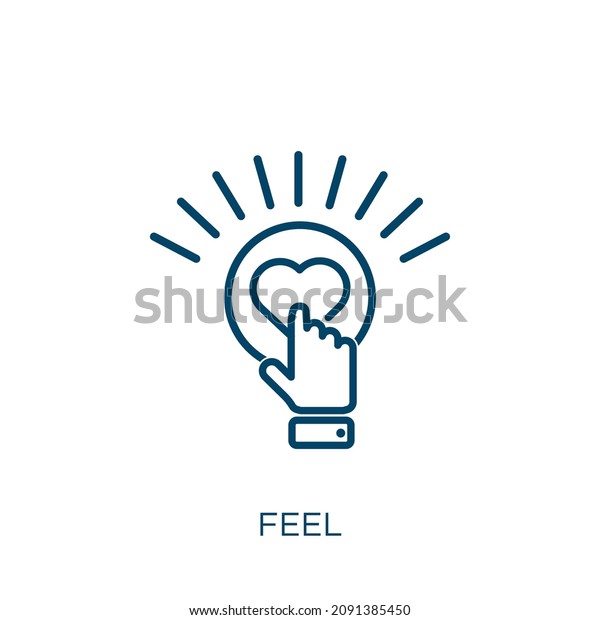 Feel Icon Thin Linear Feel Outline Stock Vector (Royalty Free ...