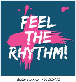Feel Rhythm Brush Lettering Vector Illustration 库存矢量图（免版税）533529484 ...