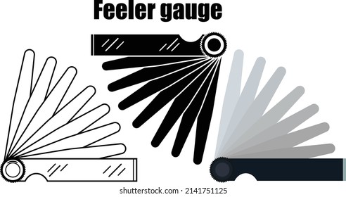 Feeler Gauges Isolated Vector On White Stock Vector (Royalty Free ...