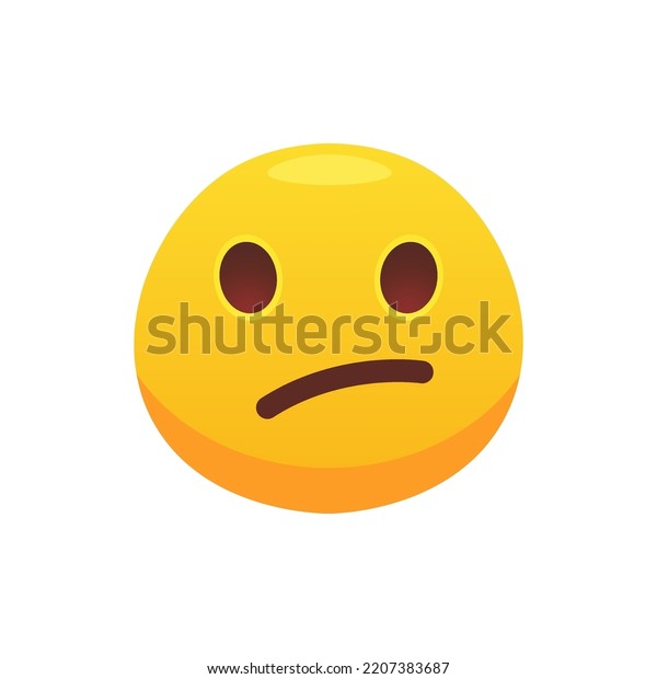 Feeling Face Emoji Flat Icon Web Stock Vector (Royalty Free) 2207383687 ...