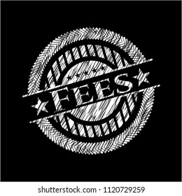 Fees Chalk Emblem Written On Blackboard Stock Vector (Royalty Free ...