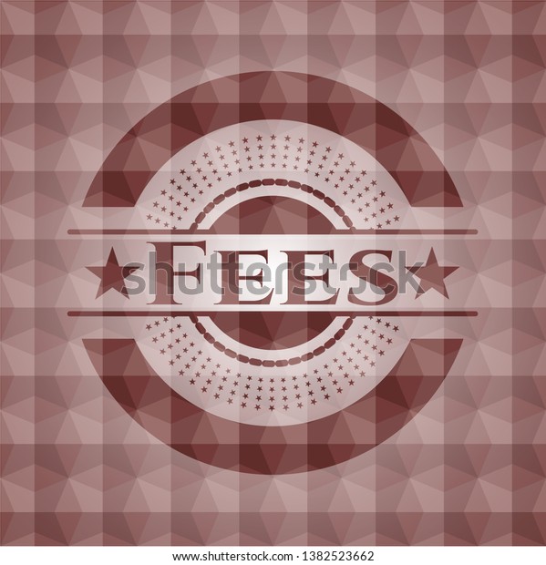 Fees Red Seamless Geometric Emblem Stock Vector (Royalty Free ...