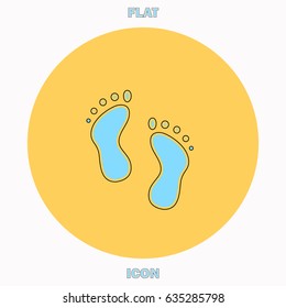 Feet Blue Outline Vector Icon Black Stock Vector (Royalty Free ...