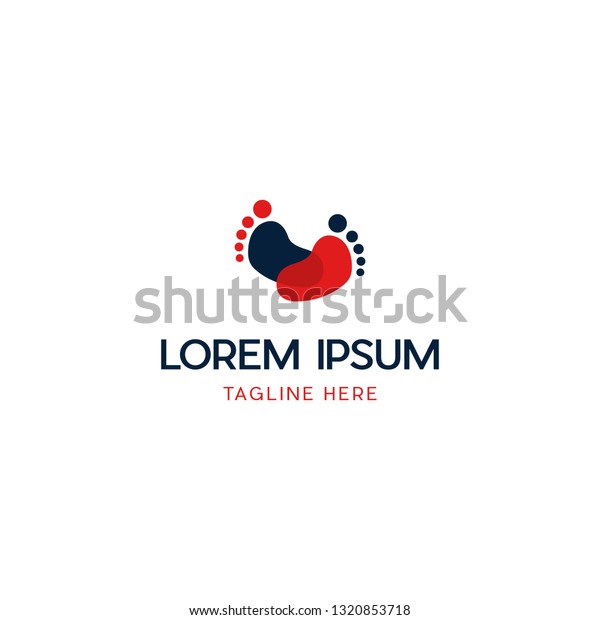 Feet Creative Vector Logo Design Stock Vector (Royalty Free) 1320853718