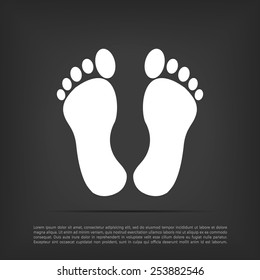 Outline Left Right Foot Feet Vector Stock Vector (Royalty Free ...