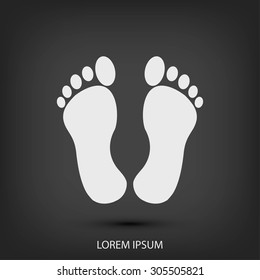 Feet Icon Stock Vector (Royalty Free) 255275065