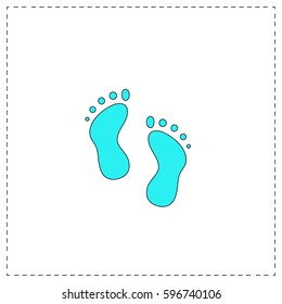 Feet Outline Vector Icon Black Editable Stock Vector (Royalty Free ...