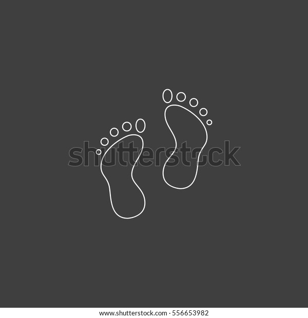 Feet Outline Vector Icon Contour Line Stock Vector (Royalty Free ...