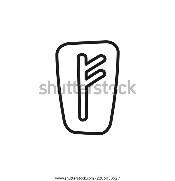 Fehu Rune Written On Stone Vector Stock Vector (Royalty Free ...