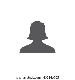 Female Account Icon Vector Stock Vector (Royalty Free) 435146785 ...