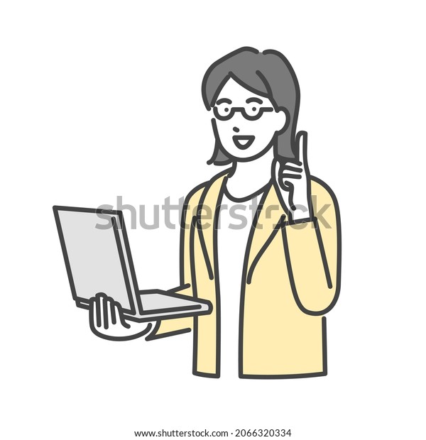 Female Advisor Laptop Stock Vector (Royalty Free) 2066320334 | Shutterstock