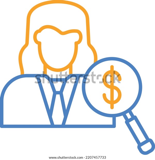 Female Auditor Vector Icon Can Be Stock Vector (Royalty Free ...
