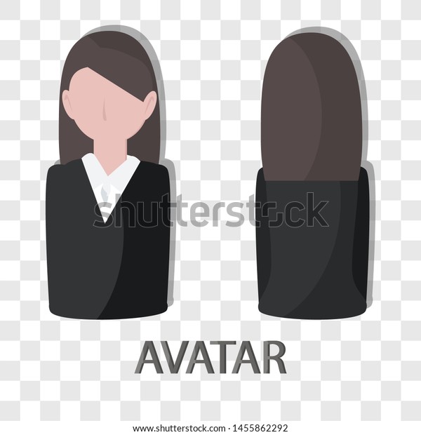 Female Avatar Face Front Back View Stock Vector (Royalty Free ...