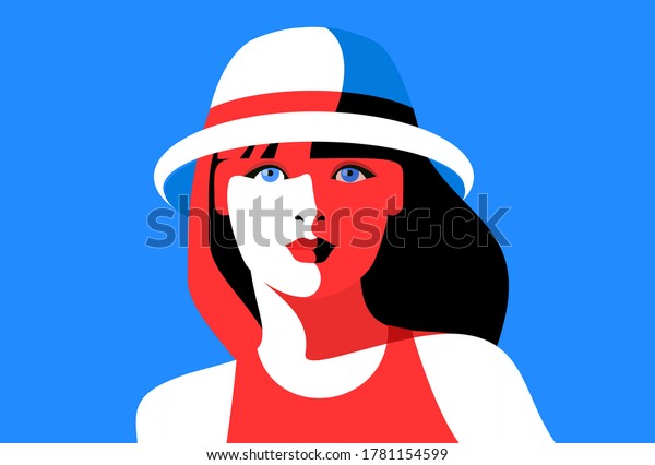 Female Avatar Full Face Portrait Pretty Stock Vector (Royalty Free ...