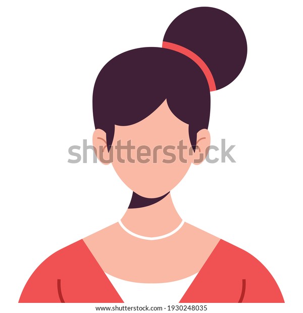 Female Avatar Vector Illustration Isolated On Stock Vector (Royalty ...