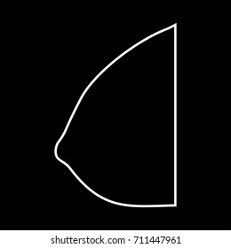 Female Breast Icon Stock Vector (Royalty Free) 711447961 | Shutterstock