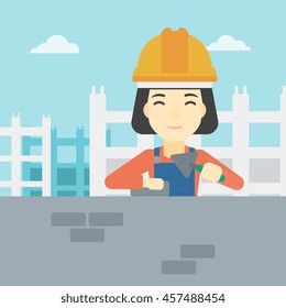 Female Bricklayer Uniform Hard Hat Female Stock Vector (Royalty Free ...