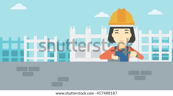 Female Bricklayer Uniform Hard Hat Female Stock Vector (Royalty Free ...