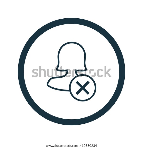Female Cancel User Icon Stock Vector (Royalty Free) 410380234 ...