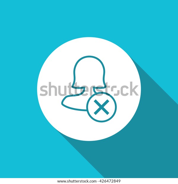 Female Cancel User Icon Stock Vector (Royalty Free) 426472849 ...