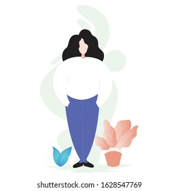 Female Character Nature Stock Vector (Royalty Free) 1628547769 ...