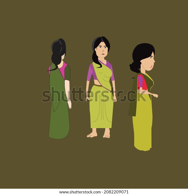 Female Character Vector Animation Stock Vector (Royalty Free ...