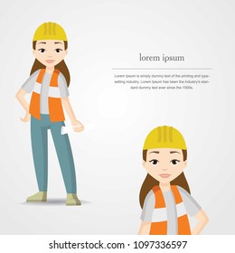 Female Contractor Character Design Stock Vector (Royalty Free ...