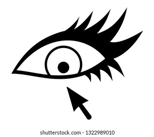 Female Eye Arrow Stock Vector (Royalty Free) 1322989010 | Shutterstock