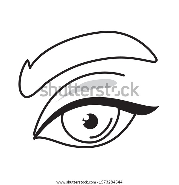 Female Eye Design View Look Vision Stock Vector (Royalty Free ...