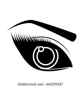 Female Eye Icon Stock Vector (Royalty Free) 643239337 | Shutterstock
