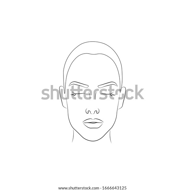 Female Face Isolated Vector Illustration Stock Vector (Royalty Free ...