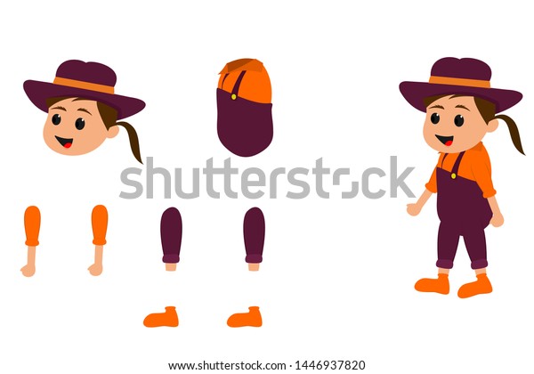 Female Farmer Character 2d Game Vector 库存矢量图（免版税）1446937820 | Shutterstock