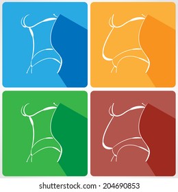 Female Fat Icon App Stock Vector (Royalty Free) 204690853 | Shutterstock