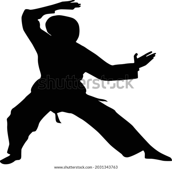 Female Fighter Black Vector Design Stock Vector (Royalty Free ...
