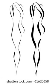 Female Figure Stock Vector (Royalty Free) 61620658 | Shutterstock