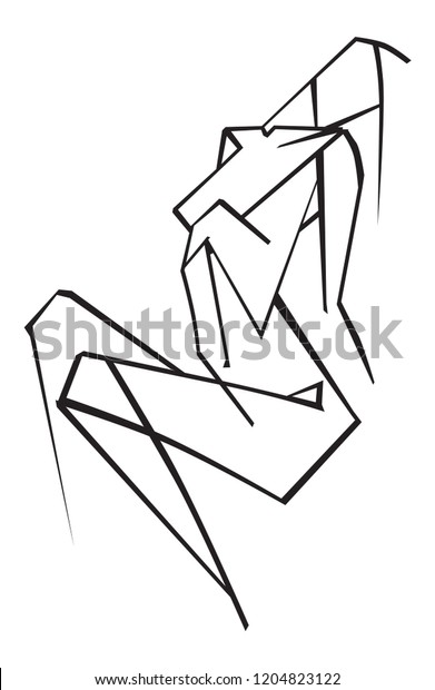 Female Figure Vector Illustration Stock Vector (Royalty Free) 1204823122