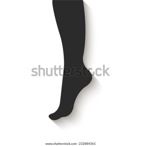 Female Foot Icon Gray Vector Illustration Stock Vector (Royalty Free ...