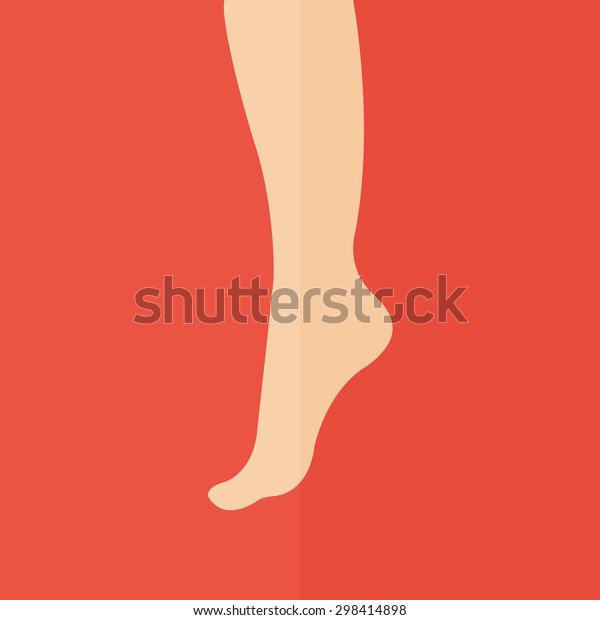 Female Foot Vector Icon Flat Design Stock Vector (Royalty Free ...