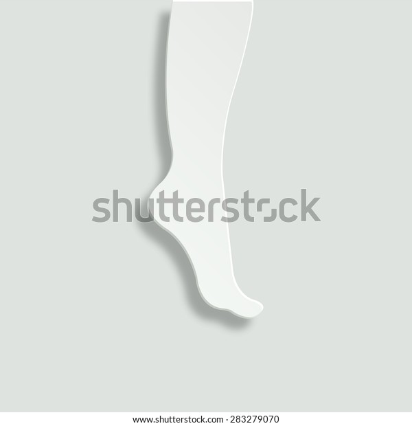 Female Foot Vector Icon Paper Illustration Stock Vector (Royalty Free ...