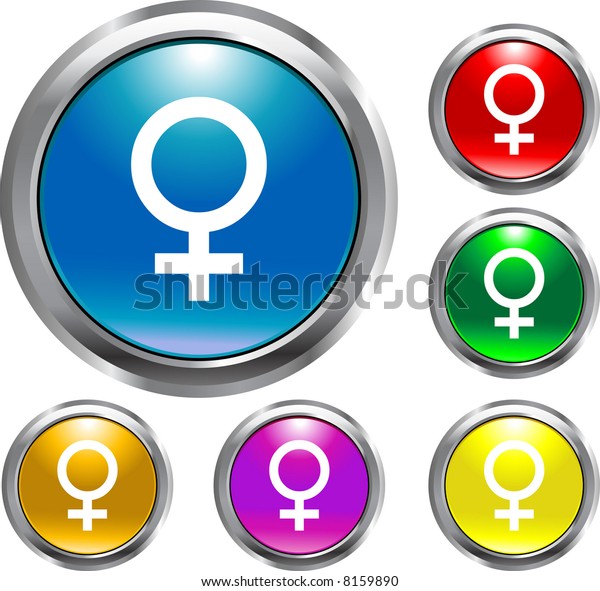 Female Gender Buttons Stock Vector (Royalty Free) 8159890 | Shutterstock