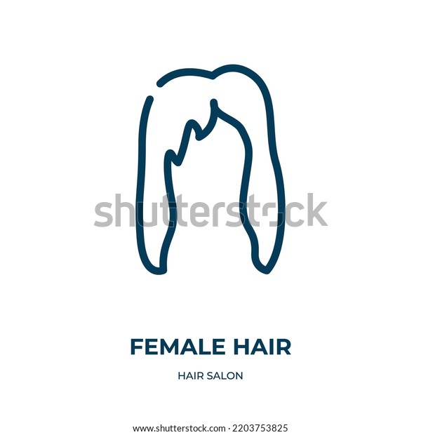Female Hair Icon Linear Vector Illustration Stock Vector (Royalty Free ...