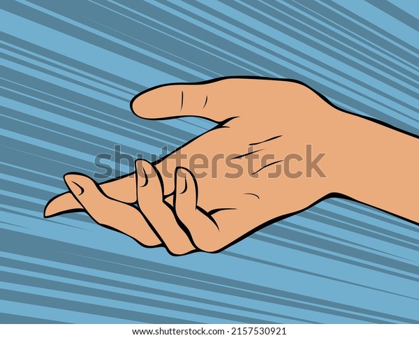 Female Hand Outline Hand Gesture Vector: เวกเตอร์สต็อก (ปลอดค่า ...