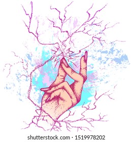 Female Hand Snapping Fingers Vector Hand Stock Vector (Royalty Free ...