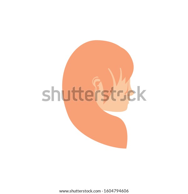 Female Head Icon Design Human Body Stock Vector (Royalty Free ...