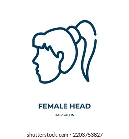 Female Head Icon Linear Vector Illustration Stock Vector (Royalty Free ...